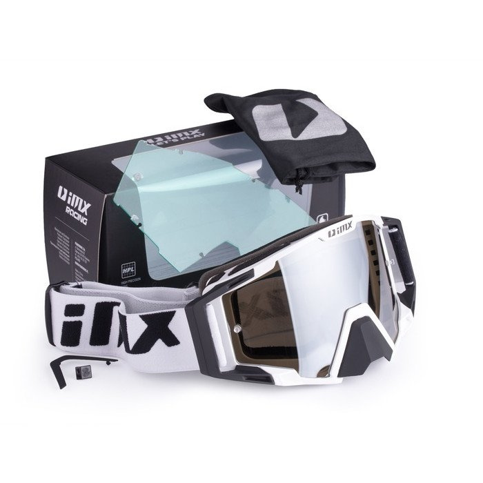 Gogle IMX Sand white/black matt - szyba silver iridium + clear (2 szyby ...
